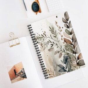 Watercolor Floral Spiral Notebook, Ruled Line Journal, Back to School ...