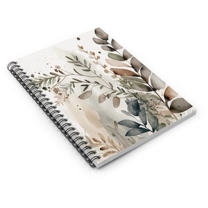 Watercolor Floral Spiral Notebook, Ruled Line Journal, Back to School ...