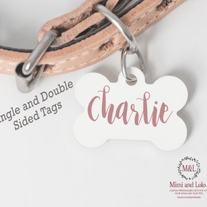 Dog Tag Personalized With Pet Name Cute Dog ID Tag Simple Pet Tag ...