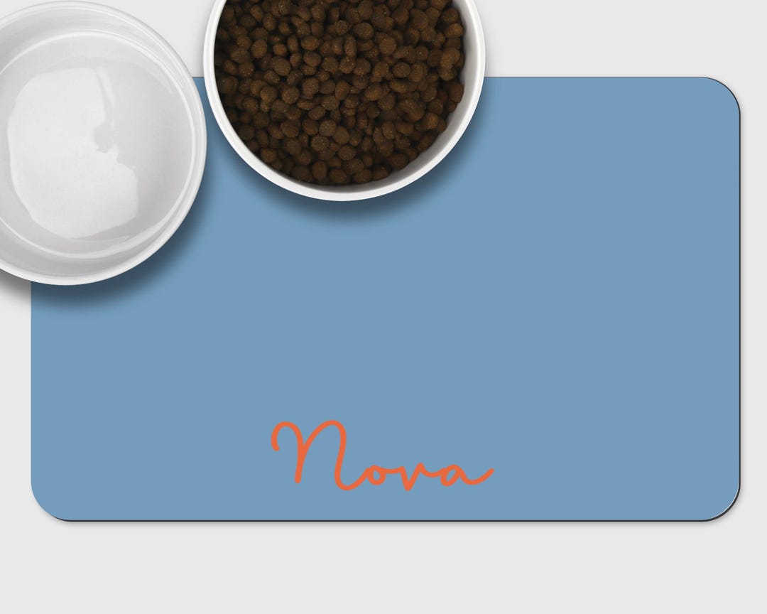 Personalized Pet Placemat | Custom Dog Food Mat | Cat Feeding Mat With ...