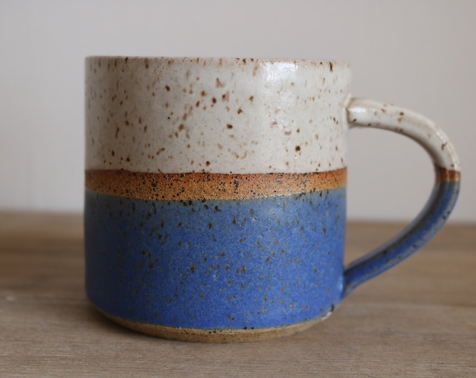 Purple Tripod Mug With a Vine Flower Pattern, Ceramic Coffee Cup, Hand ...