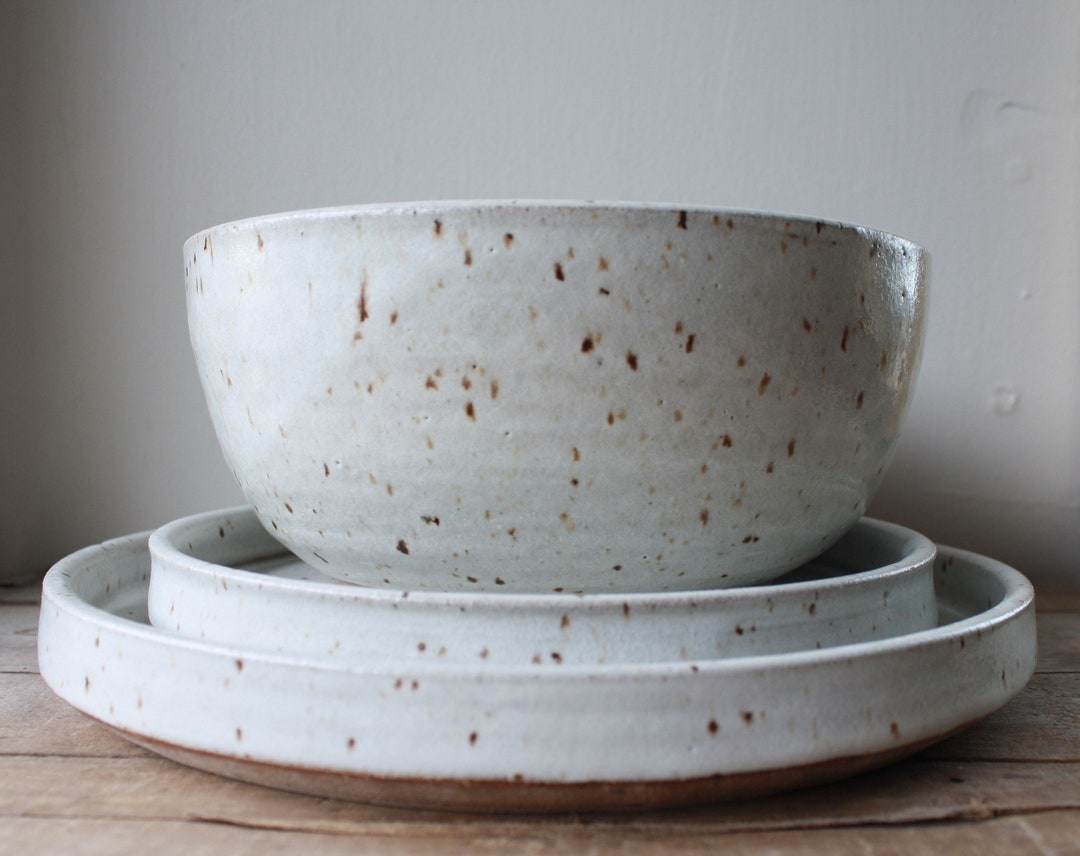 Handmade Ceramic Dinnerware Set With Plates and Ramen Bowl by KJ ...
