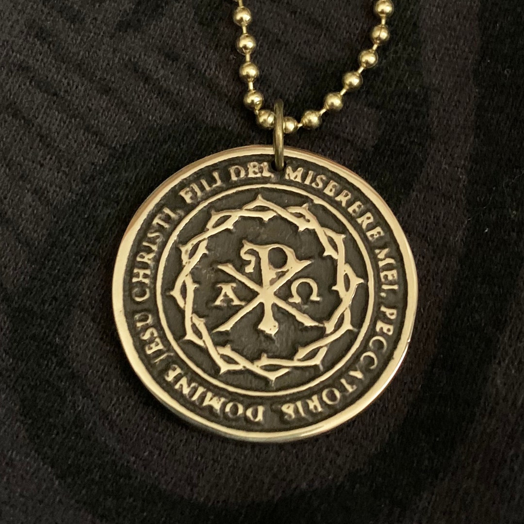 Jesus Prayer Christogram Necklace-pendant - Etsy
