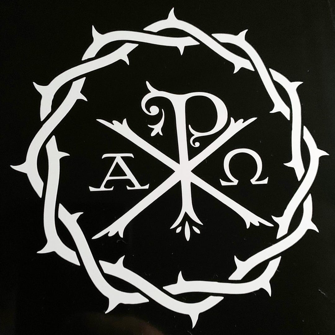 Crown of Thorns - Christogram Vinyl Decal Sticker - Etsy Canada