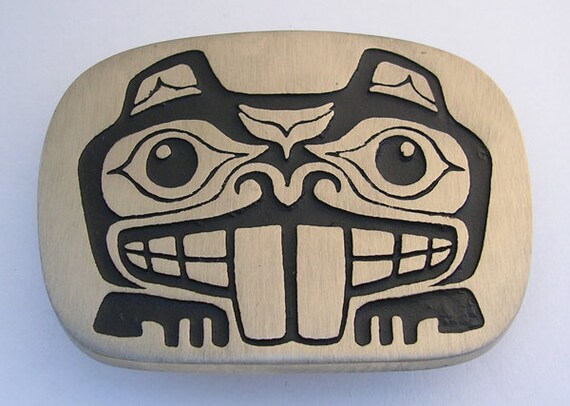 Northwest Coast Beaver Buckle | Etsy