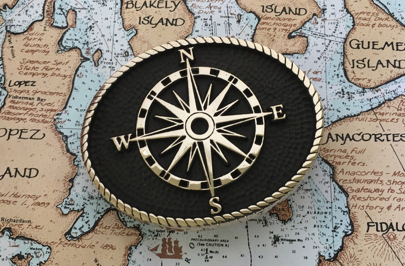 Compass Rose Belt Buckle - Etsy