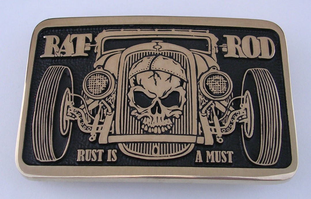Rat Rod Car Belt Buckle - Etsy