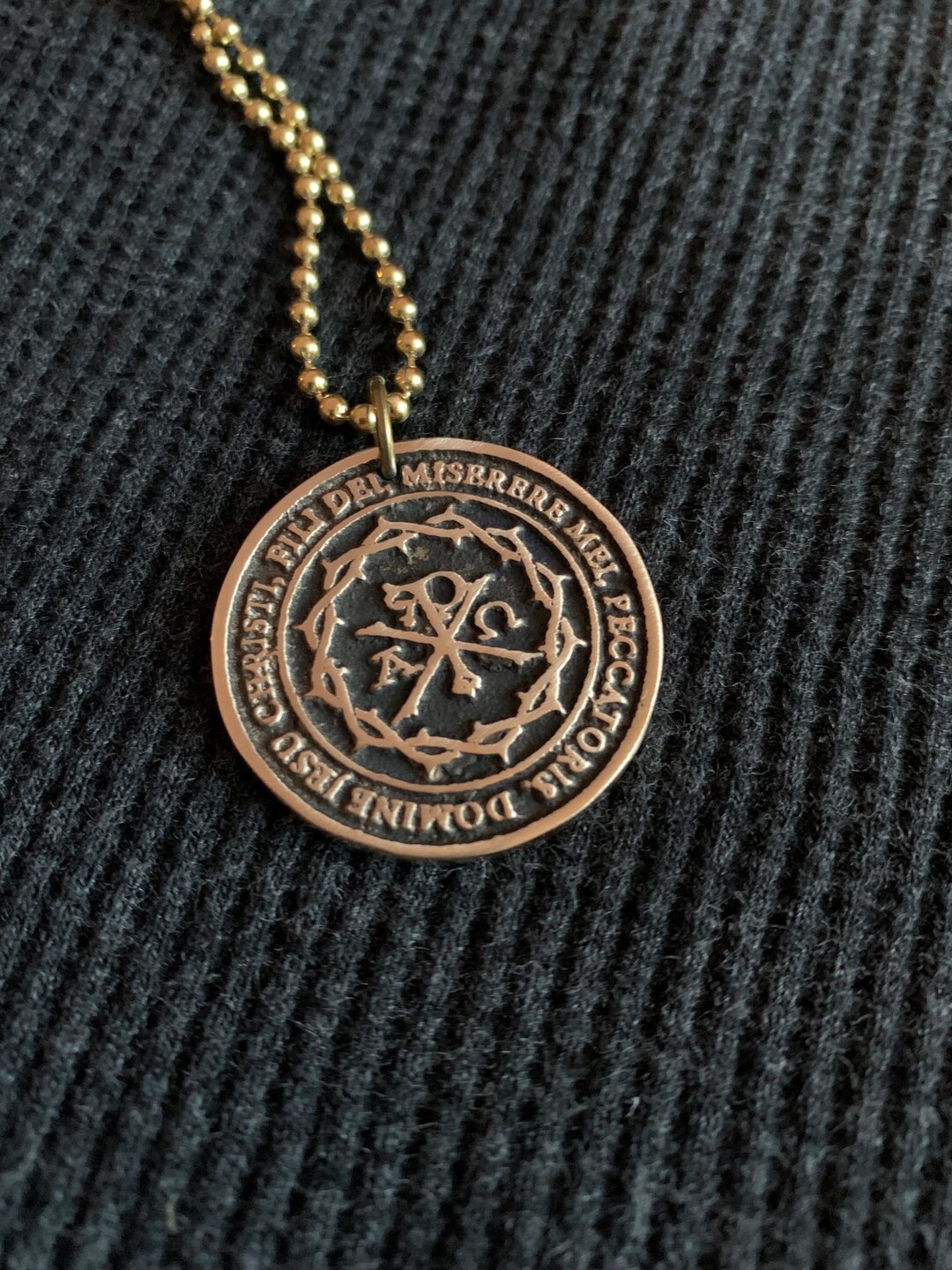 Jesus Prayer Christogram Necklace-pendant - Etsy