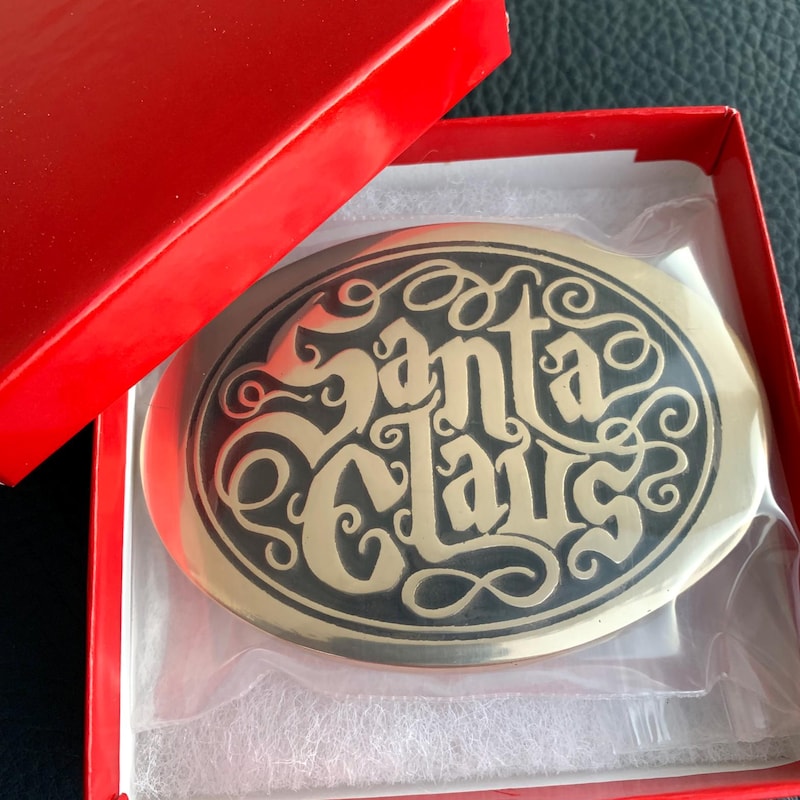 Santa Belt Buckle 3 In - Etsy