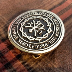 Jesus Prayer Buckle - Christogram Handmade Brass - Christian Gift - Etsy
