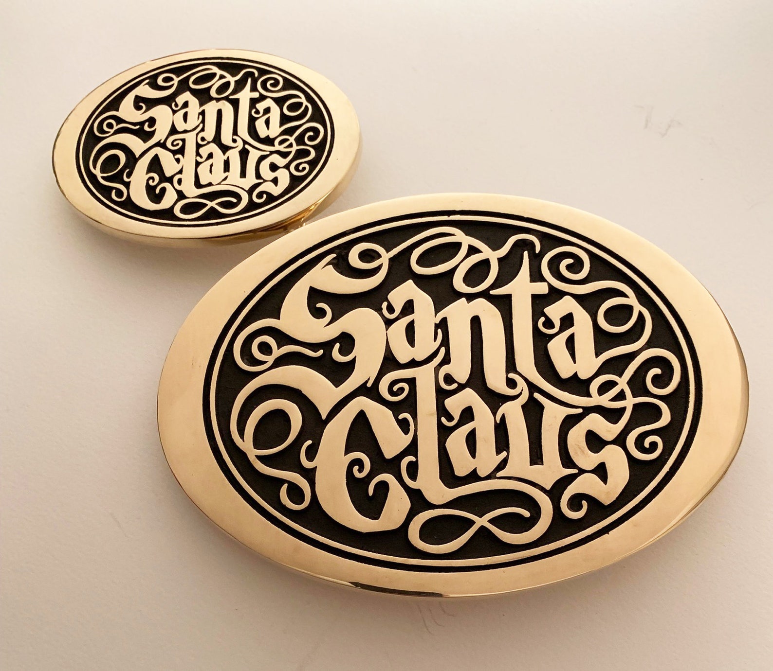 Santa Claus Belt Buckle Professional Santa Large Size fits - Etsy