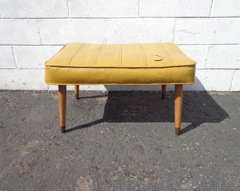 Mid Century Modern Antique Stool Ottoman Footstool Footrest Hassock MCM Rustic Seating Wood Chair Primitive Retro Foot Stool Bed Bench Boho Etsy Canada