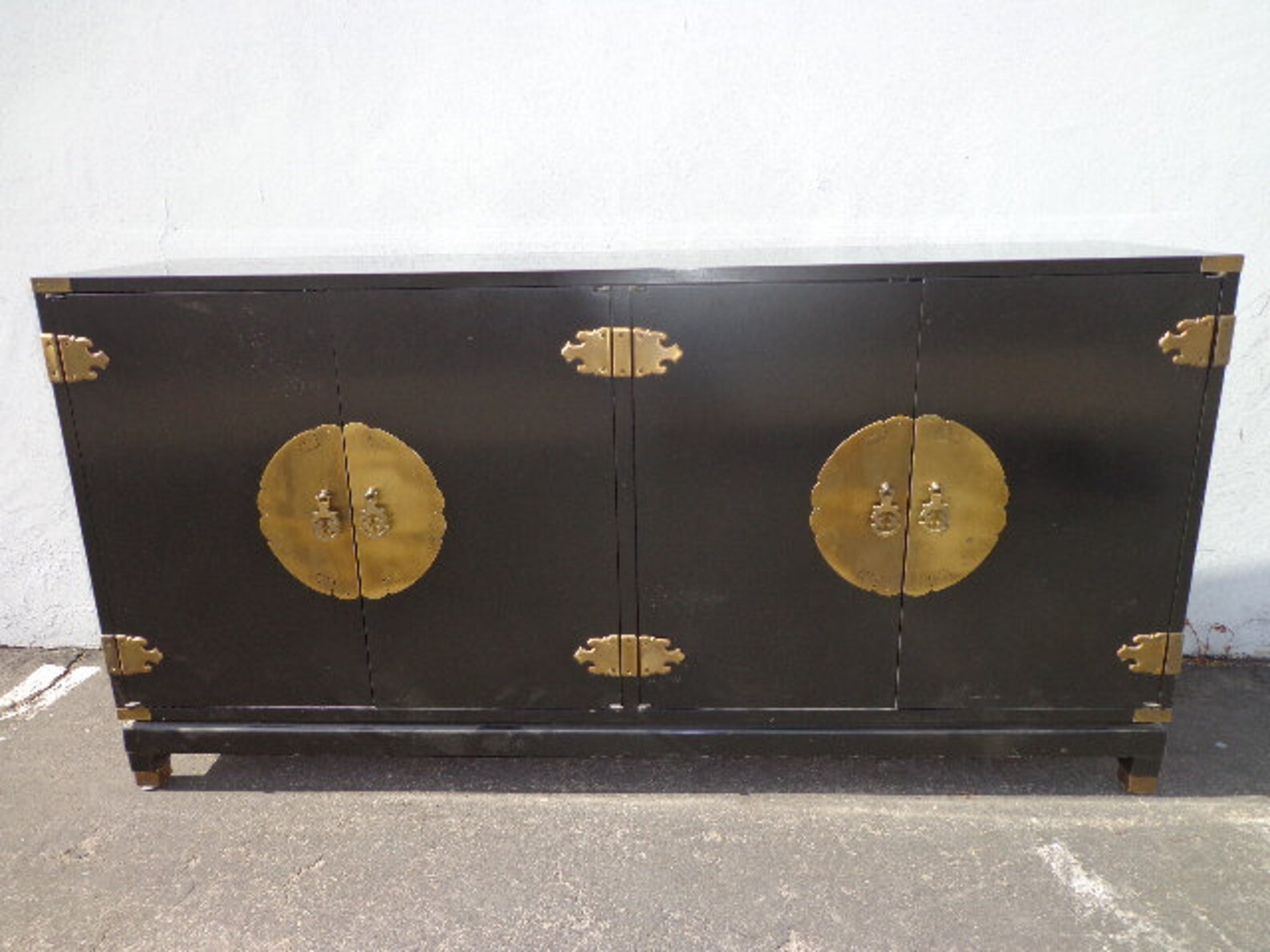 Vintage Asian Buffet Server Cabinet James Mont Style Sanford Furniture ...