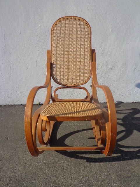 Thonet Style Bentwood Inspired Rocker Armchair Rocking Chair Mid ...