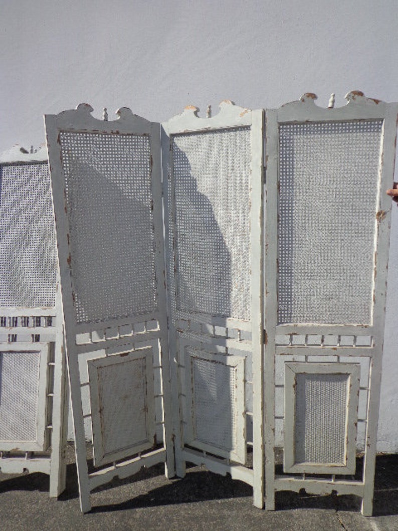 2 Antique Cane Privacy Screens Panels Headboard Bed Country - Etsy