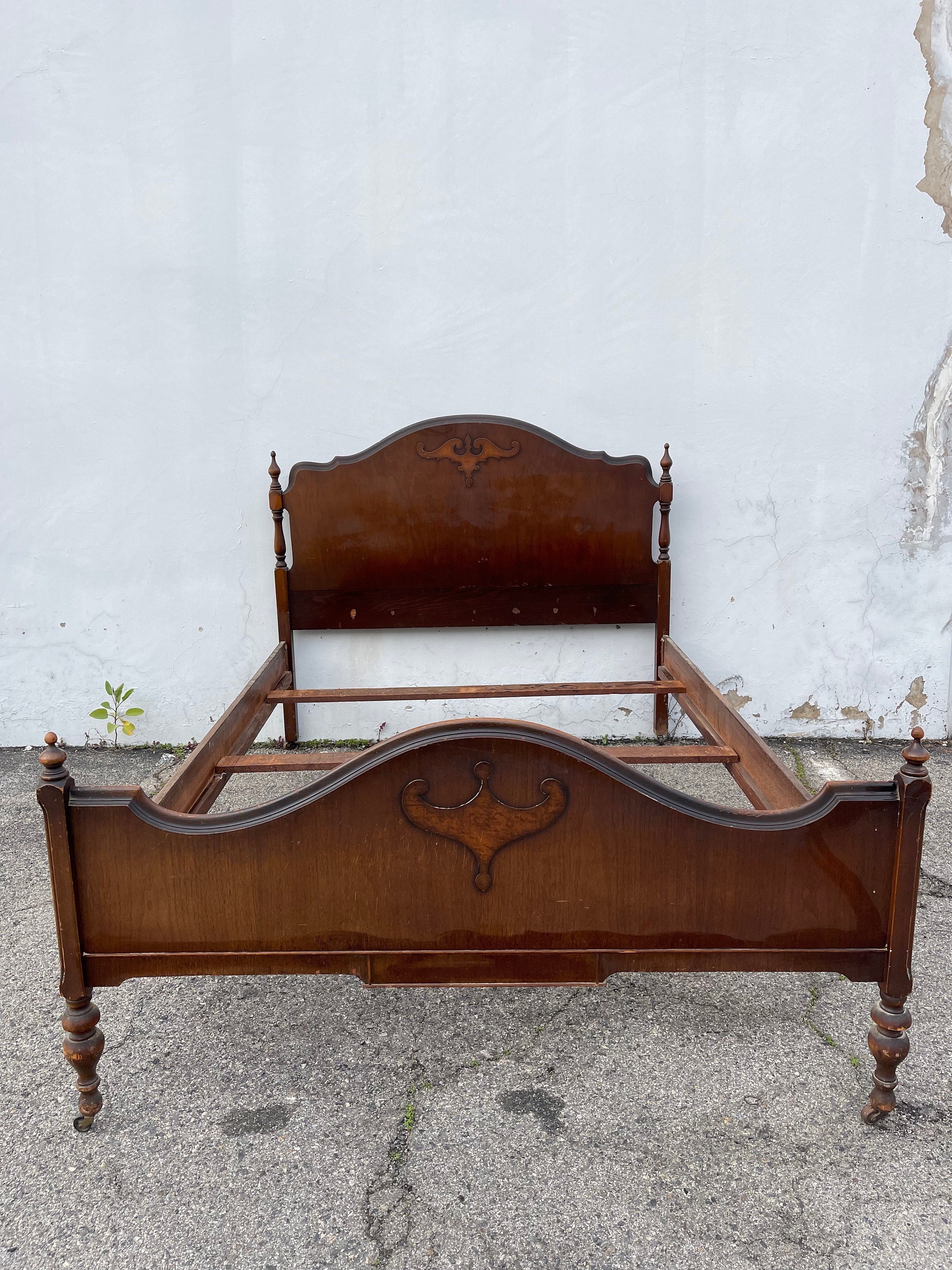 Antique full size bed frame store