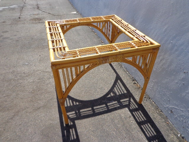 Vintage Rattan Dining Table Base Kitchen Breakfast Table Style Tropical ...