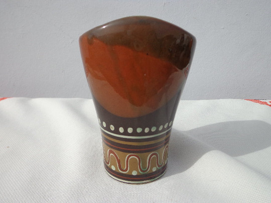 Mid Century Vase Pottery Ceramic Catch All Decor Bohemian Boho Chic ...