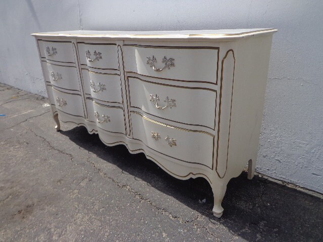 French Provincial Dresser Chest of Drawers Shabby Chic Mid Century ...