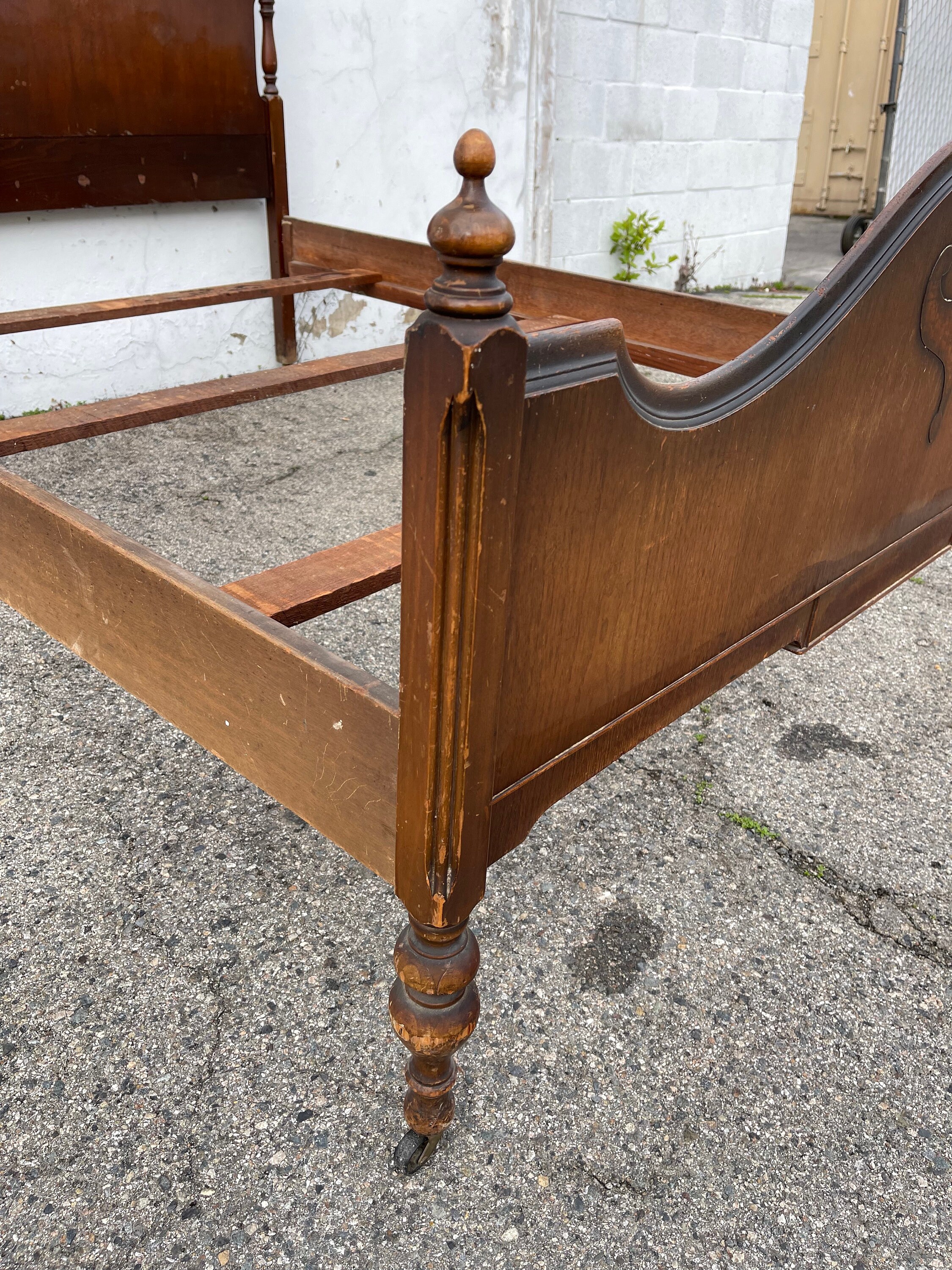 Antique full size bed frame store