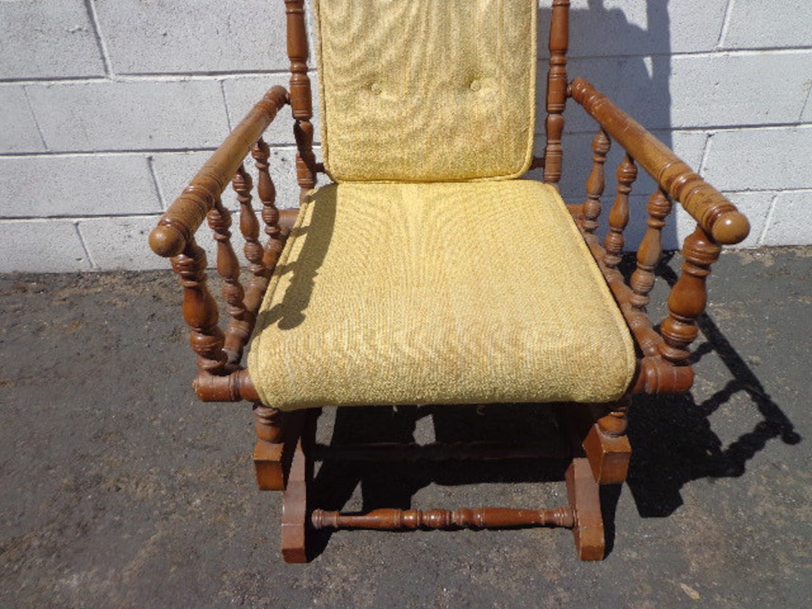 Vintage Spindle Back Rocking Chair Nursery Mid Century Colonial Revival ...