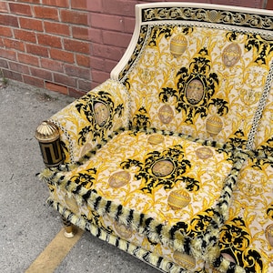 Versace Baroque Style Sofa | Vintage Hollywood Regency Designer Couch ...