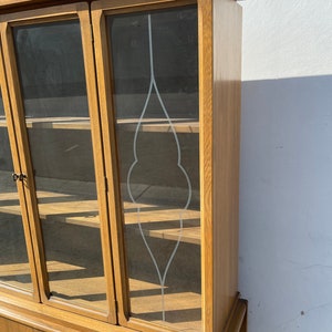 Antique China Cabinet Bookcase Chinoiserie Hollywood Regency Console ...