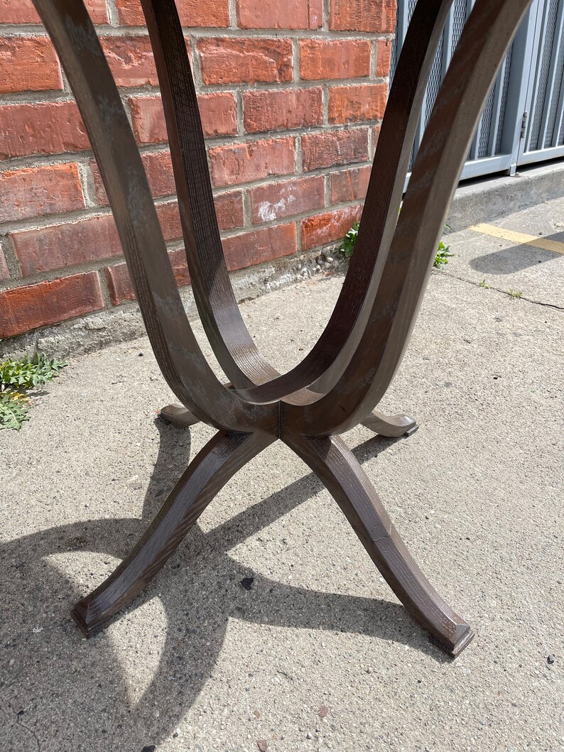 Custom Contemporary Side Table Solid Wood Pedestal Base Accent - Etsy