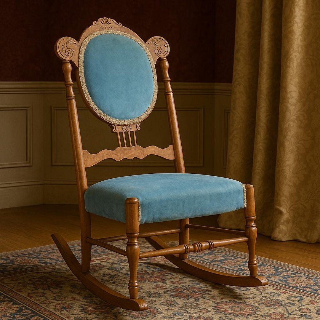 Antique Spindle Rocking Chair, Shabby Chic Nursery Decor - Etsy
