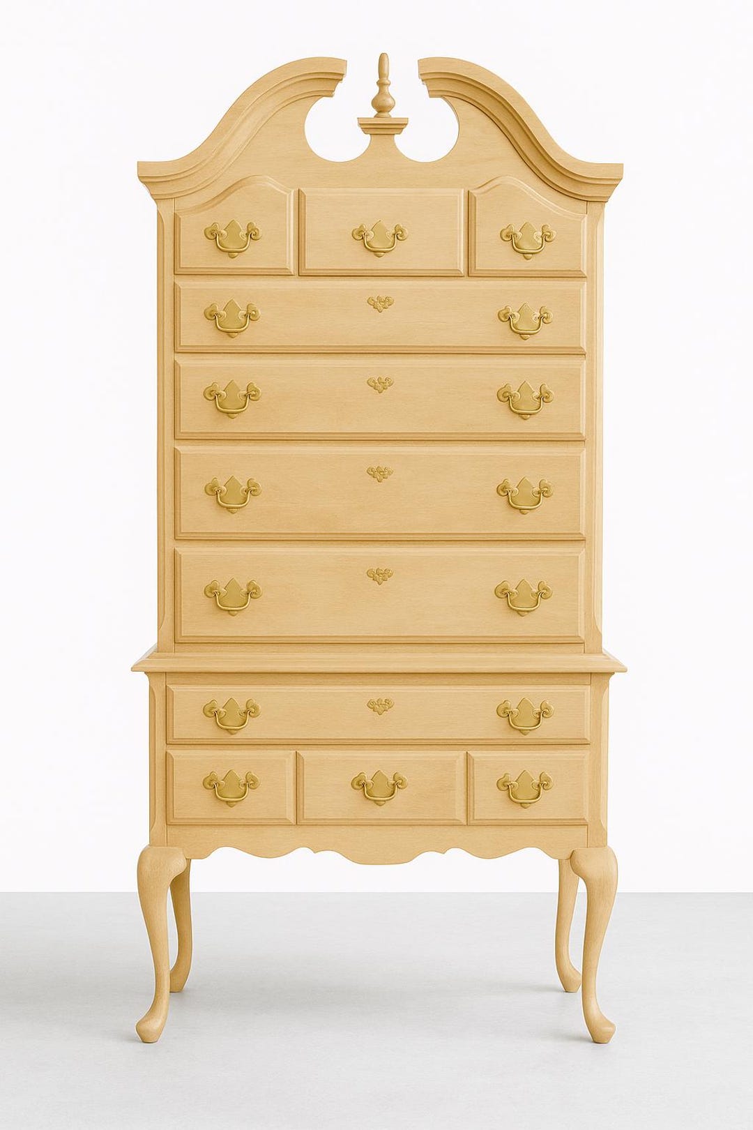 Custom Refinished 2PC Antique Style Highboy | Tall Dresser | Chest of ...