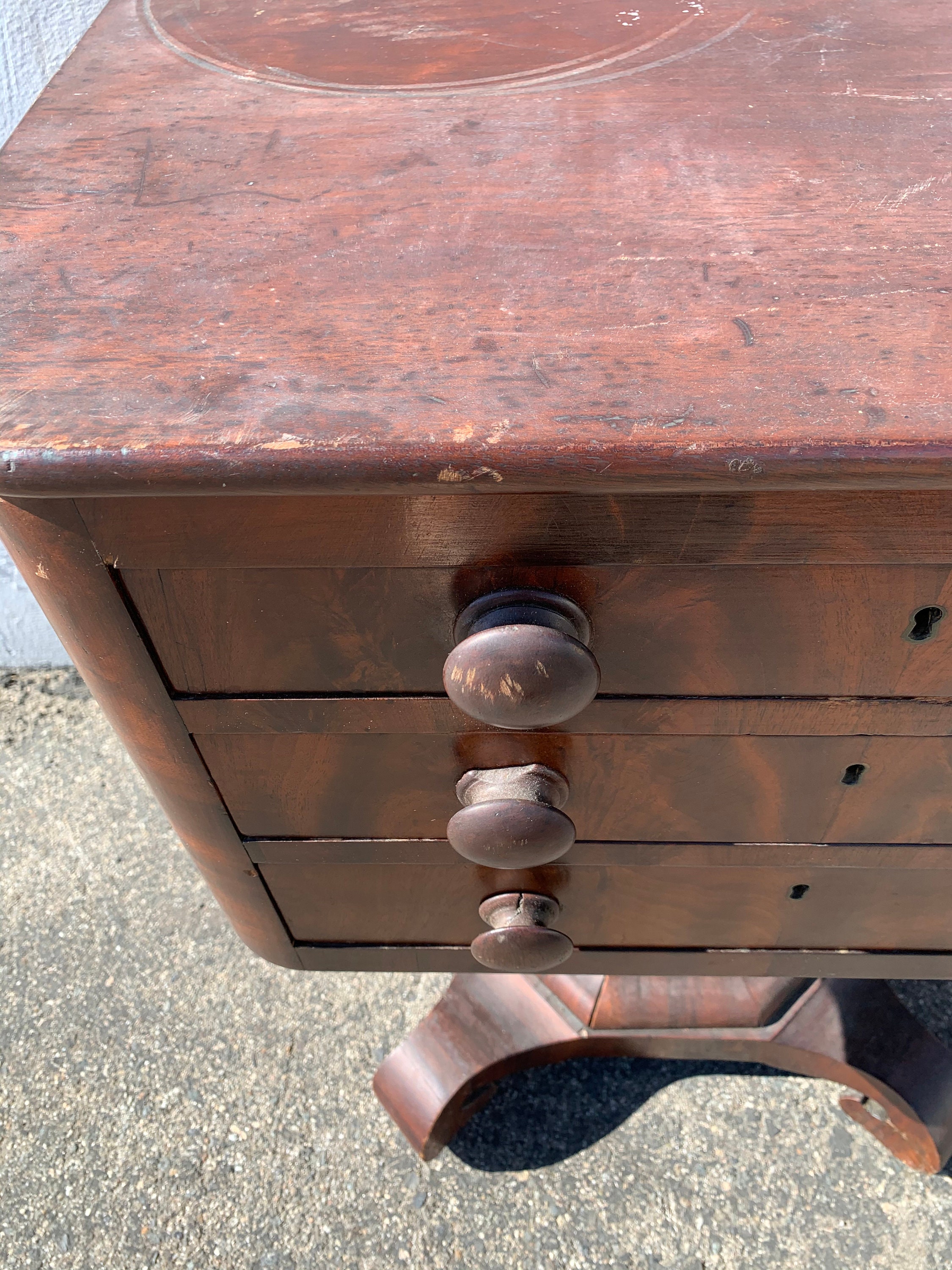 Antique Mahogany Wood Table Vintage Bedside Nightstand Traditional ...