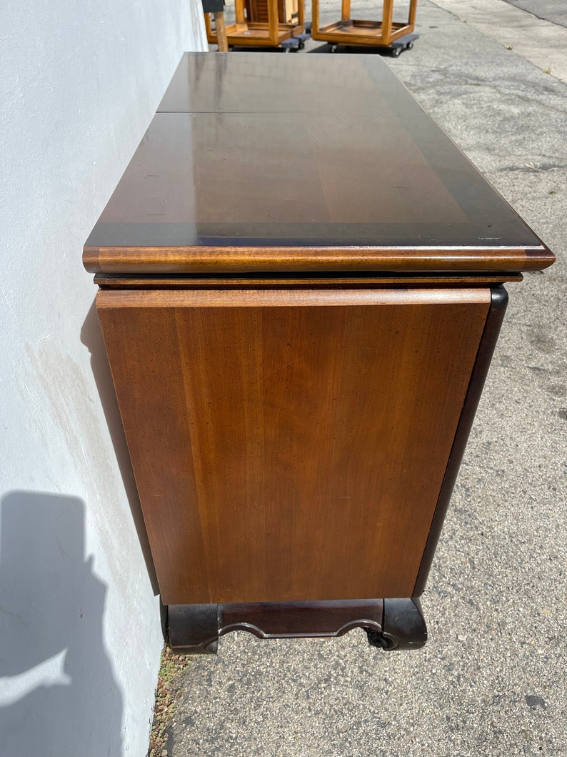 Vintage Burl Cabinet Broyhill Ming Dynasty Premier Collection Buffet ...