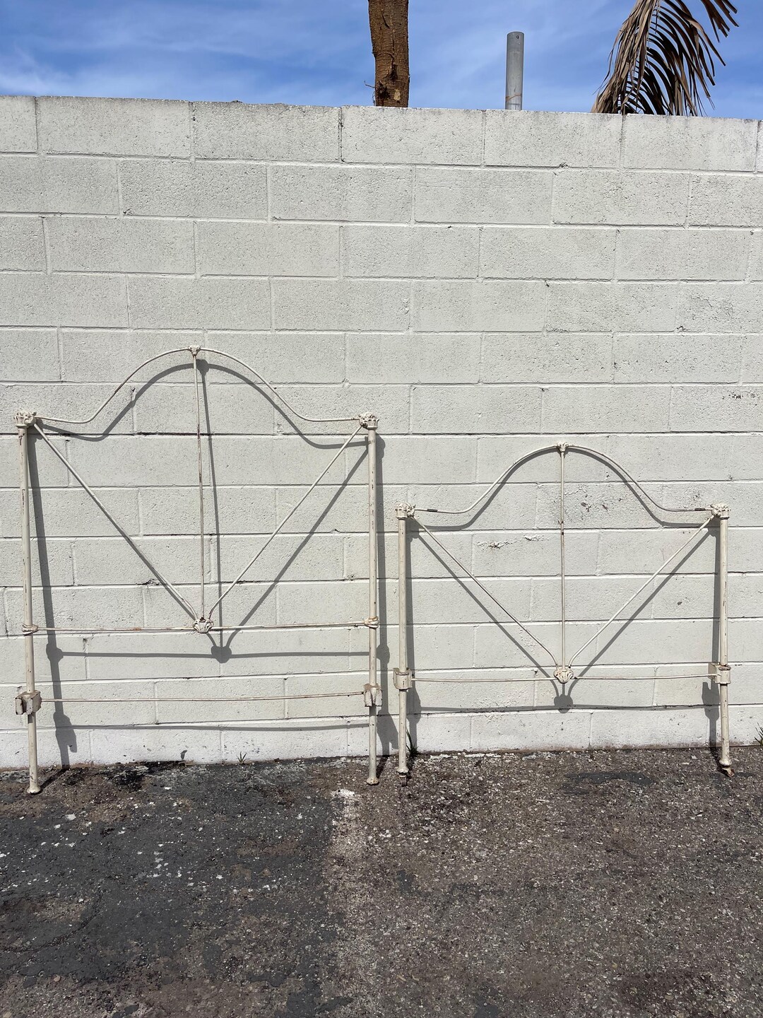 Antique Twin Bed Rustic Shabby Chic Primitive Country French Headboard ...