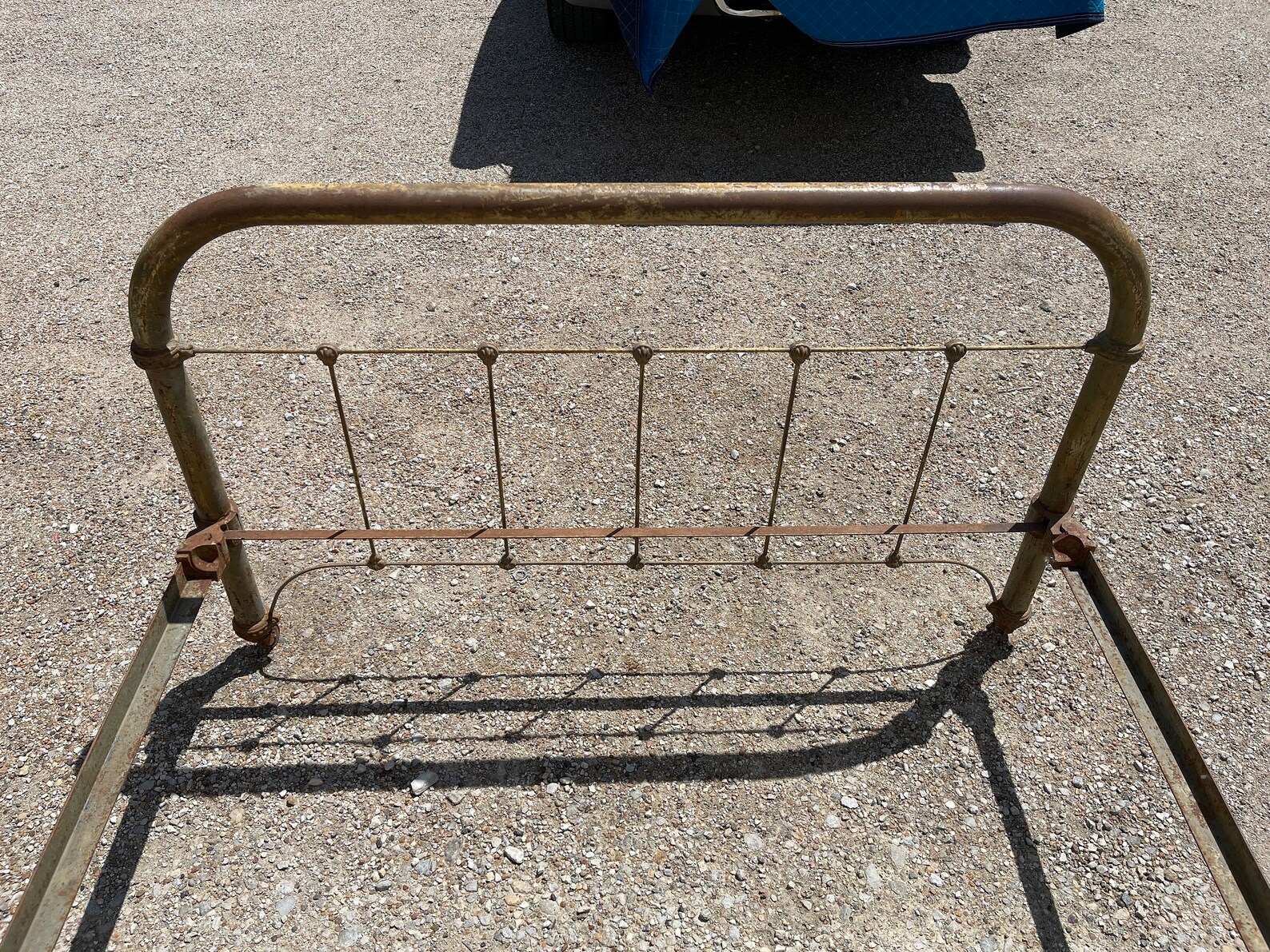 Antique Metal Bed Rustic Shabby Chic Primitive Country French Headboard ...