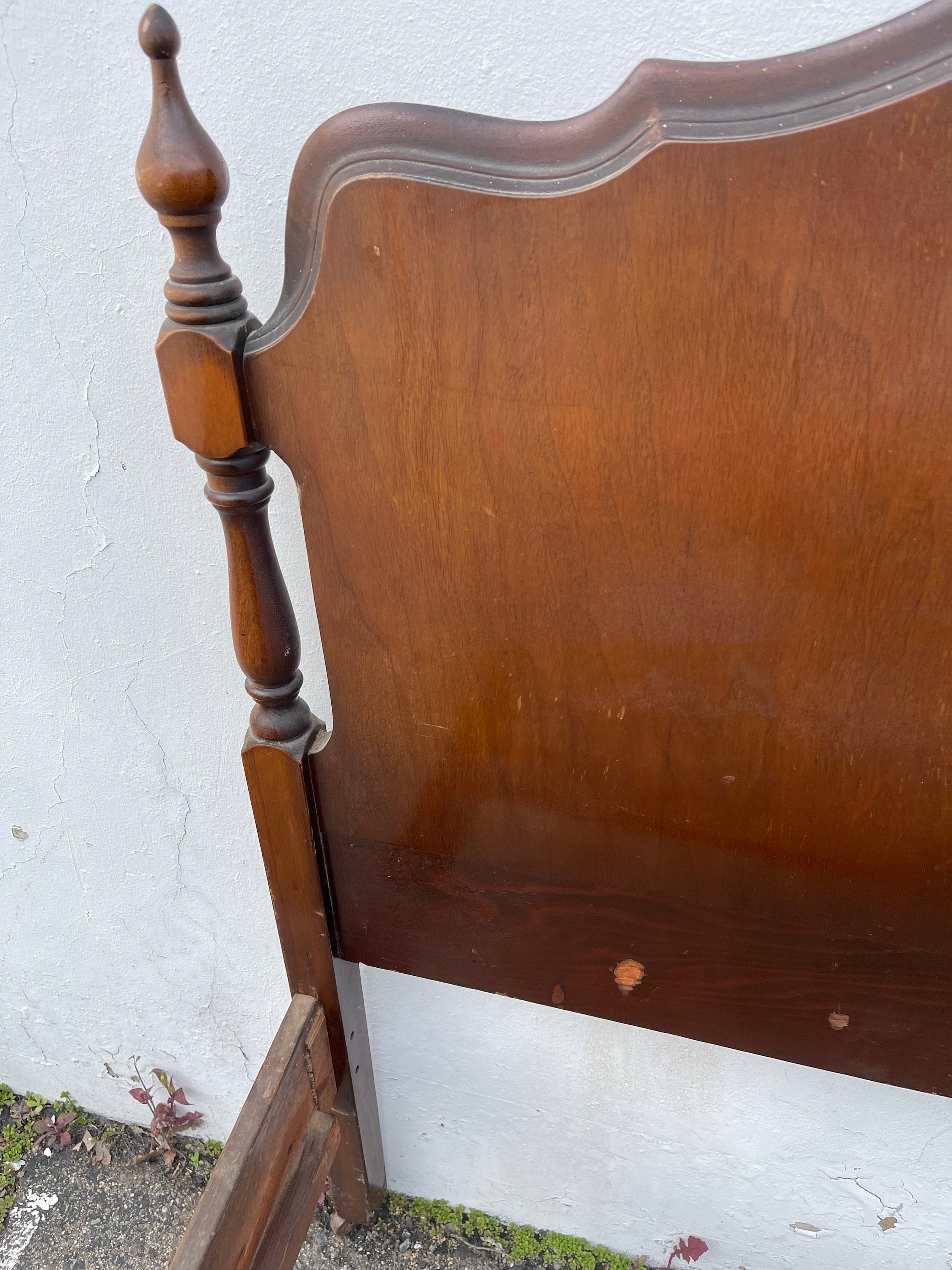 Antique Full Size Bed Shabby Chic Primitive Rustic Provincial Headboard ...