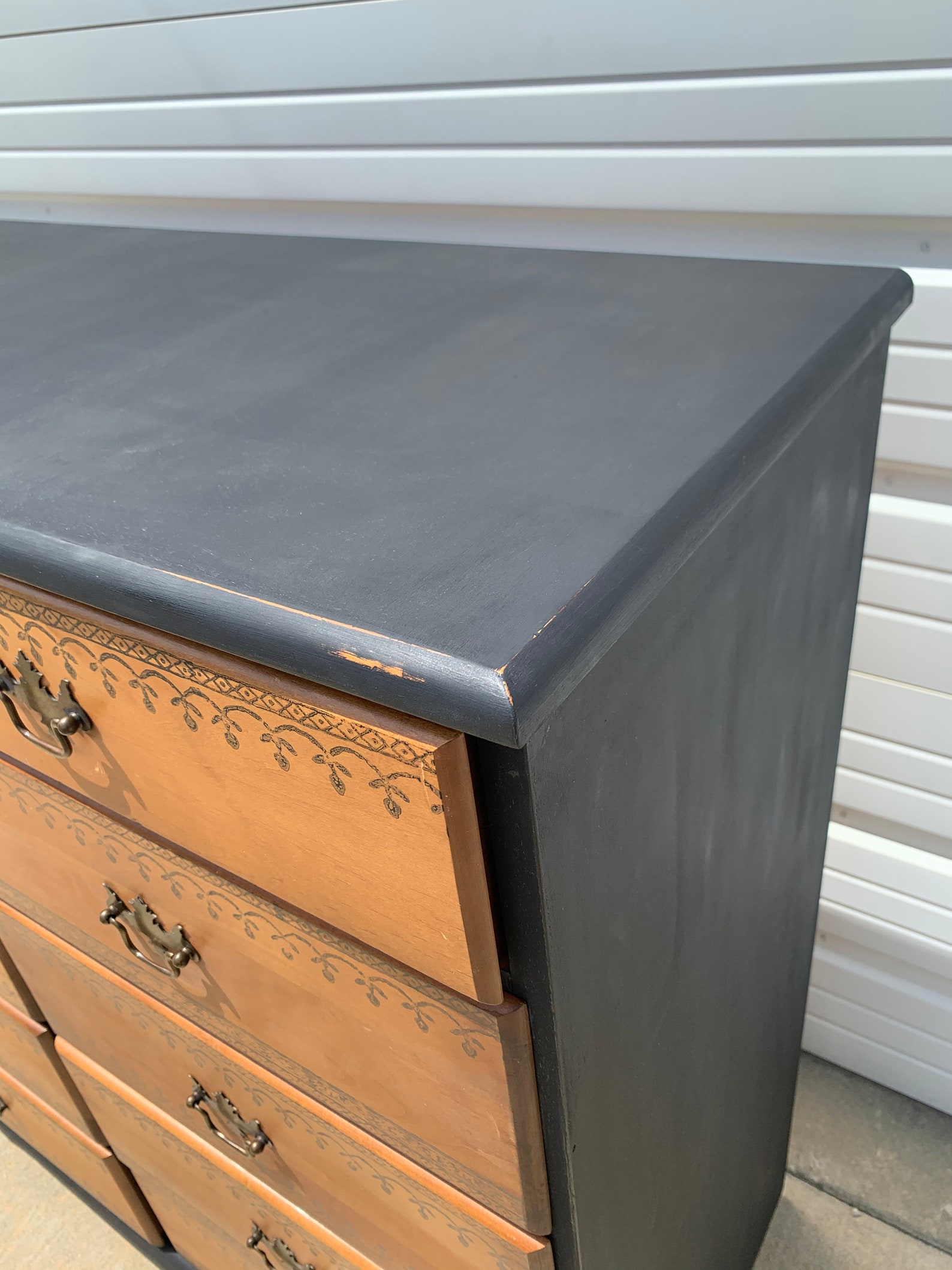 Antique Dresser Tall Boy Highboy Wood Chest Drawers Antique Shabby Chic ...