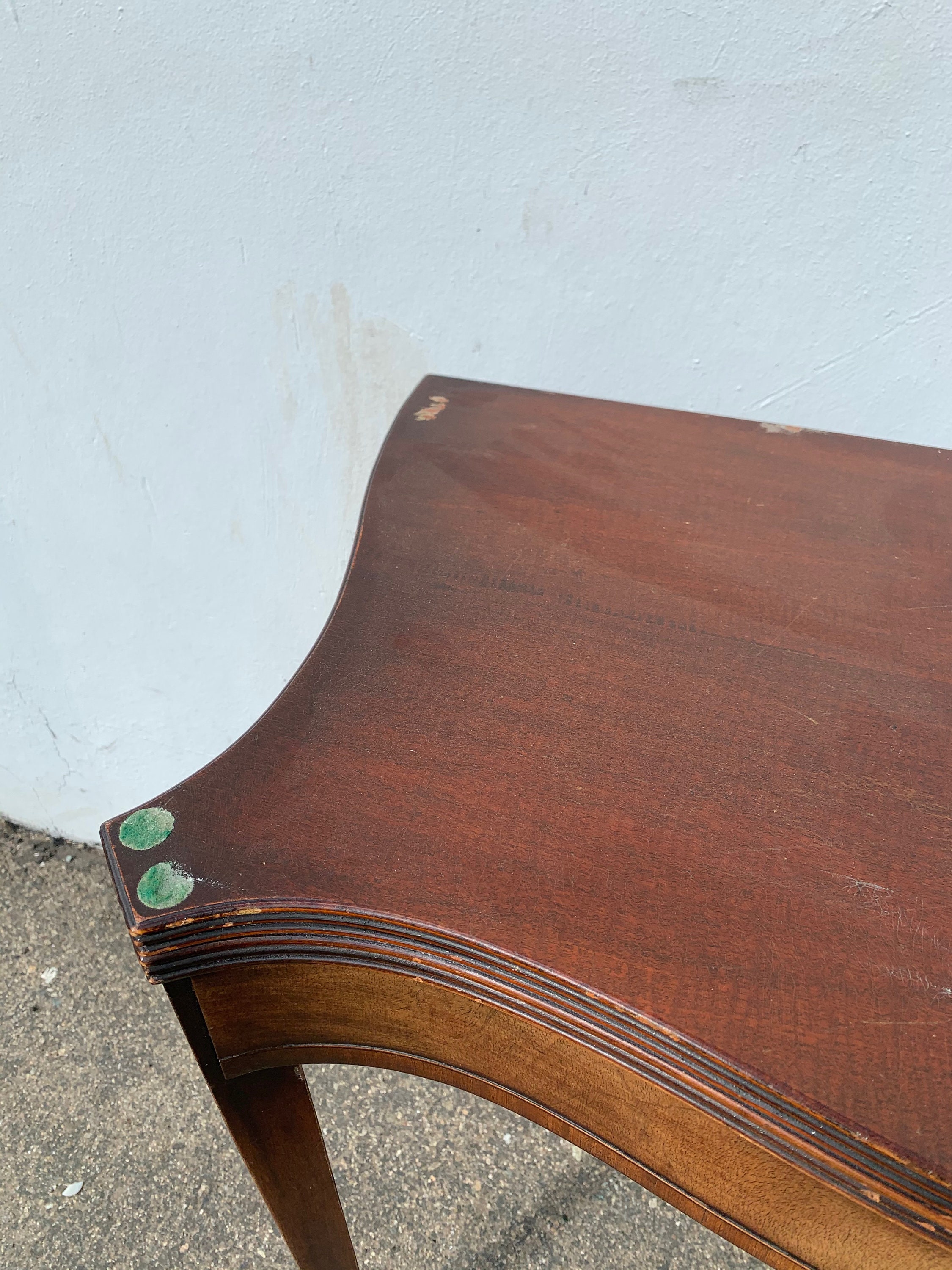 Antique Table Flip Top Game Card Table Wood Accent Console Traditional ...