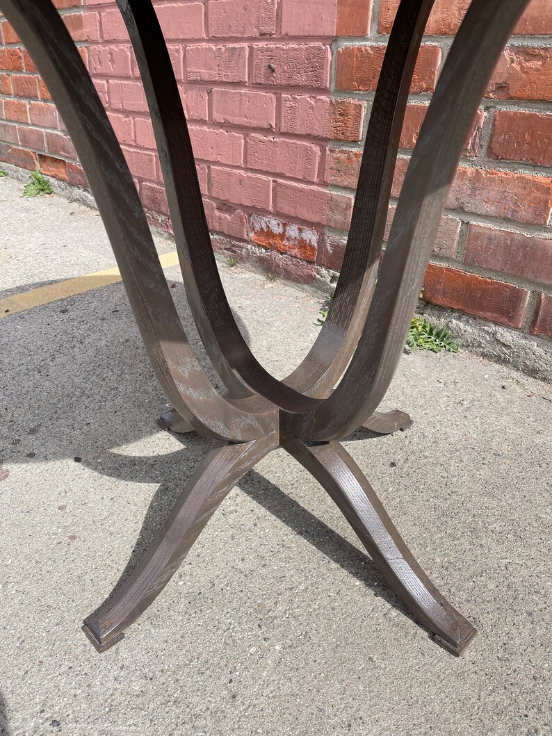 Custom Contemporary Side Table Solid Wood Pedestal Base Accent - Etsy