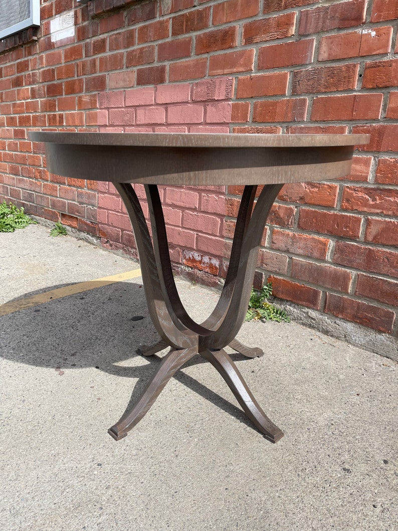 Custom Contemporary Side Table Solid Wood Pedestal Base Accent - Etsy
