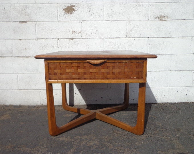 Mid Century Modern Table Lane Perception Accent End Table Storage ...