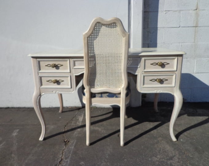 Sligh Lowry French Provincial Queen Anne Writing Desk Chair Regency ...