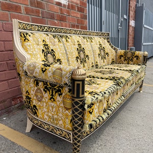 Versace Baroque Style Sofa | Vintage Hollywood Regency Designer Couch ...