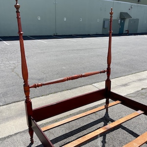 Antique Full Size Poster Bed Shabby Chic Primitive Provincial Headboard ...