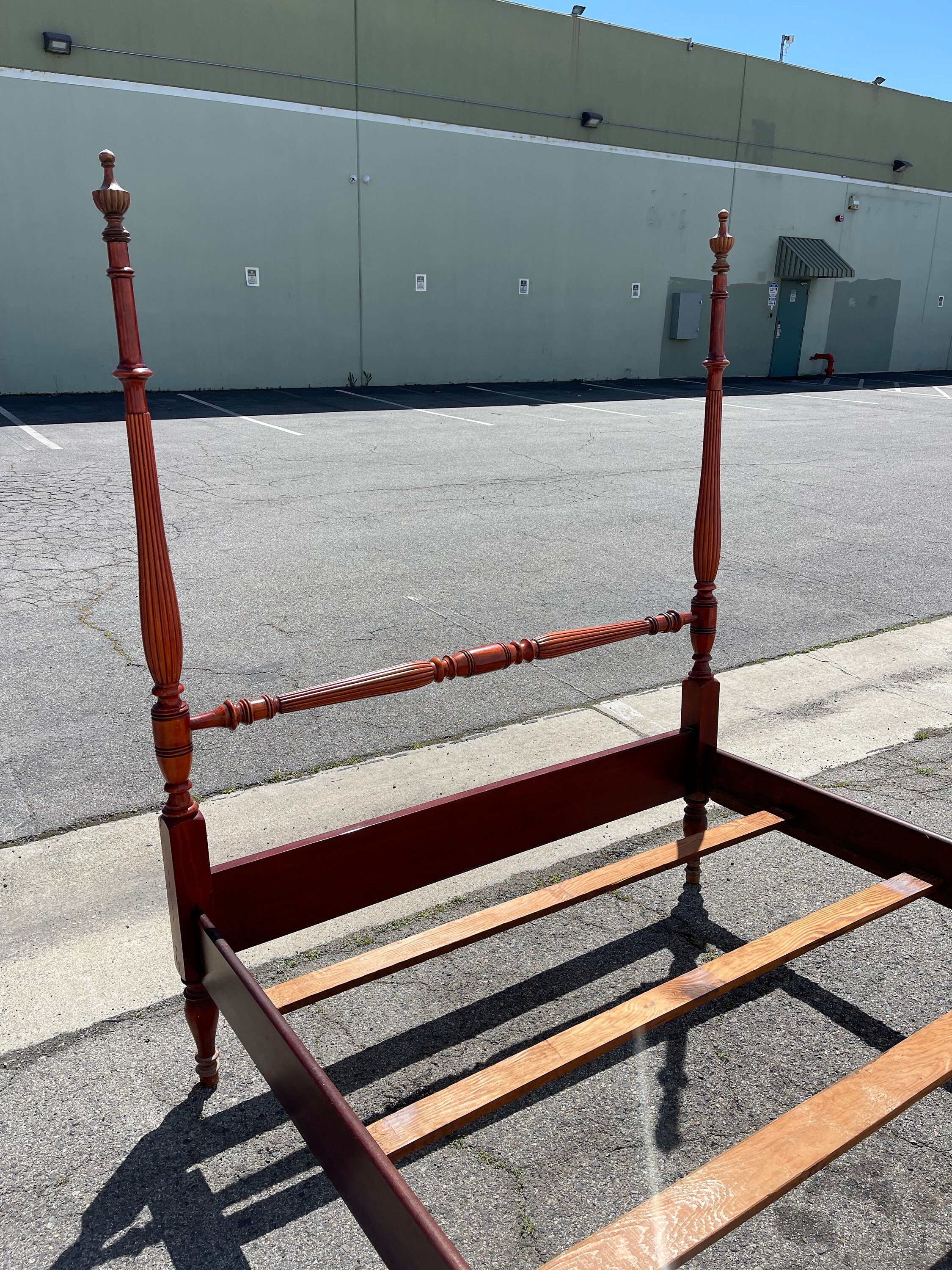 Antique Full Size Poster Bed Shabby Chic Primitive Provincial Headboard ...