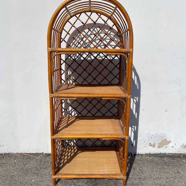 Rattan Bookcase - Etsy
