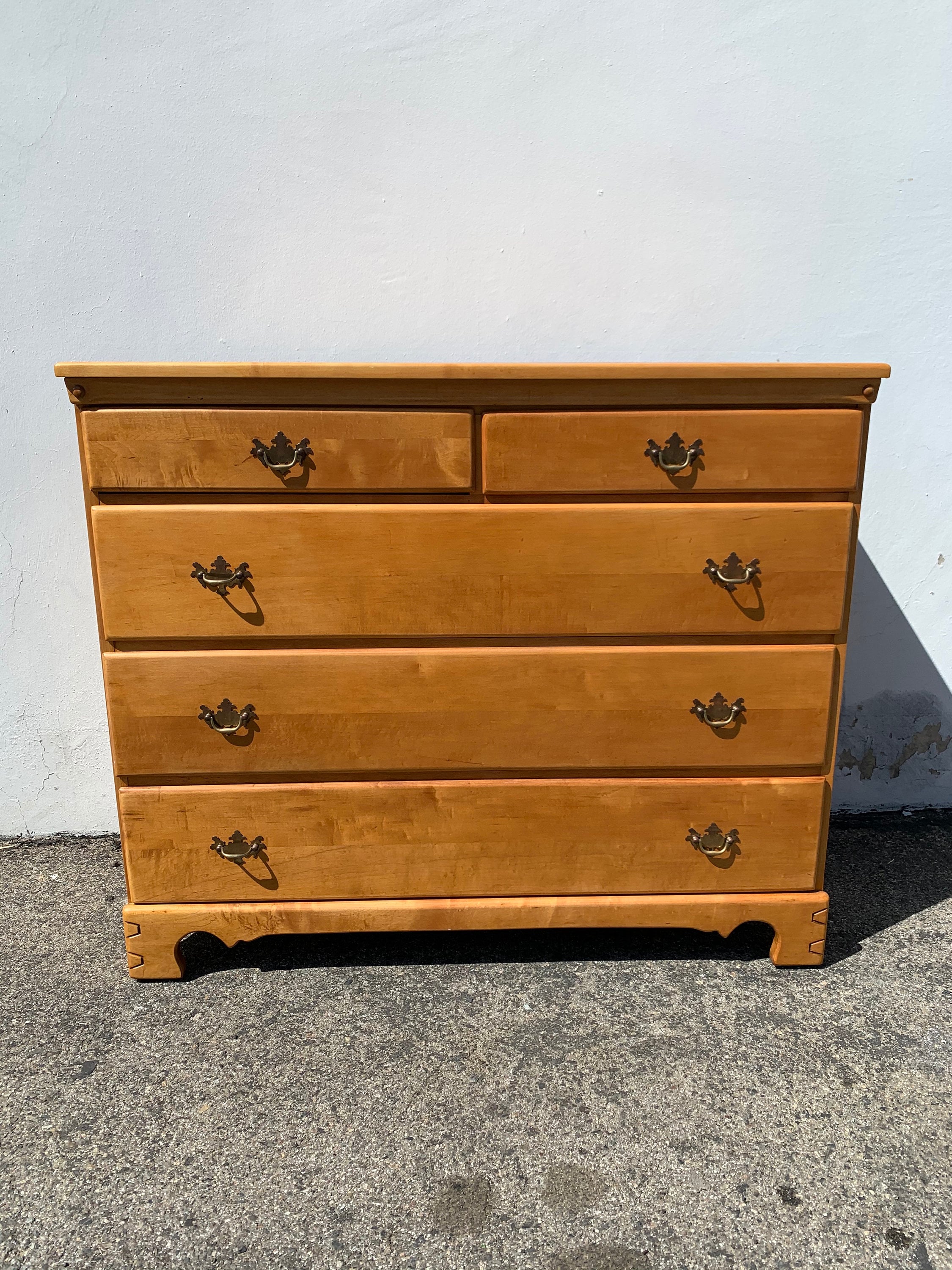 Antique Wood Dresser Traditional Chest of Drawers Shabby Chic French ...