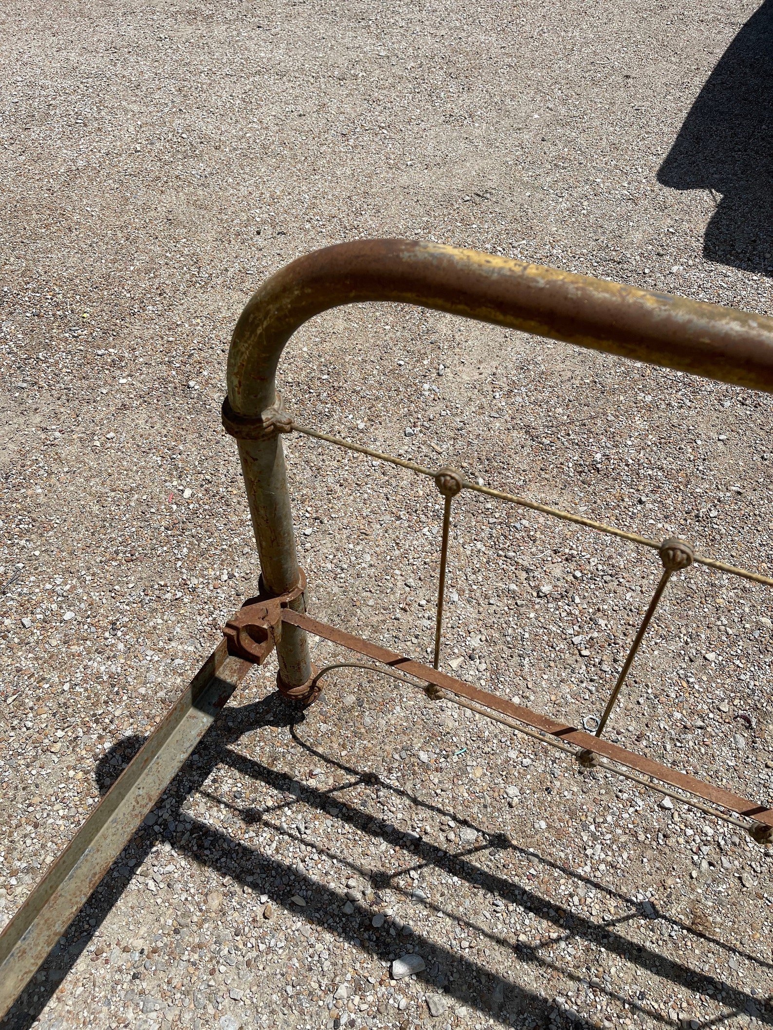 Antique Metal Bed Rustic Shabby Chic Primitive Country French Headboard ...