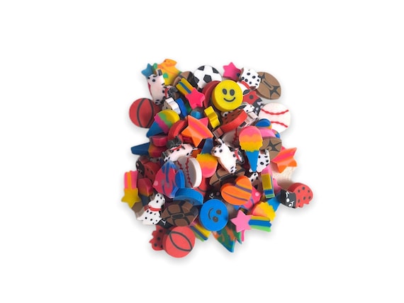 VINTAGE: Neon Erasers Lot of Ten 10 Childrens School Supply - Etsy