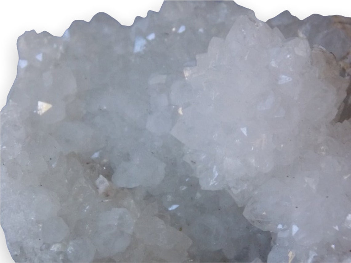 NATURAL CURIO: Milky Snow White Quartz Geode Chunk Druzy - Etsy