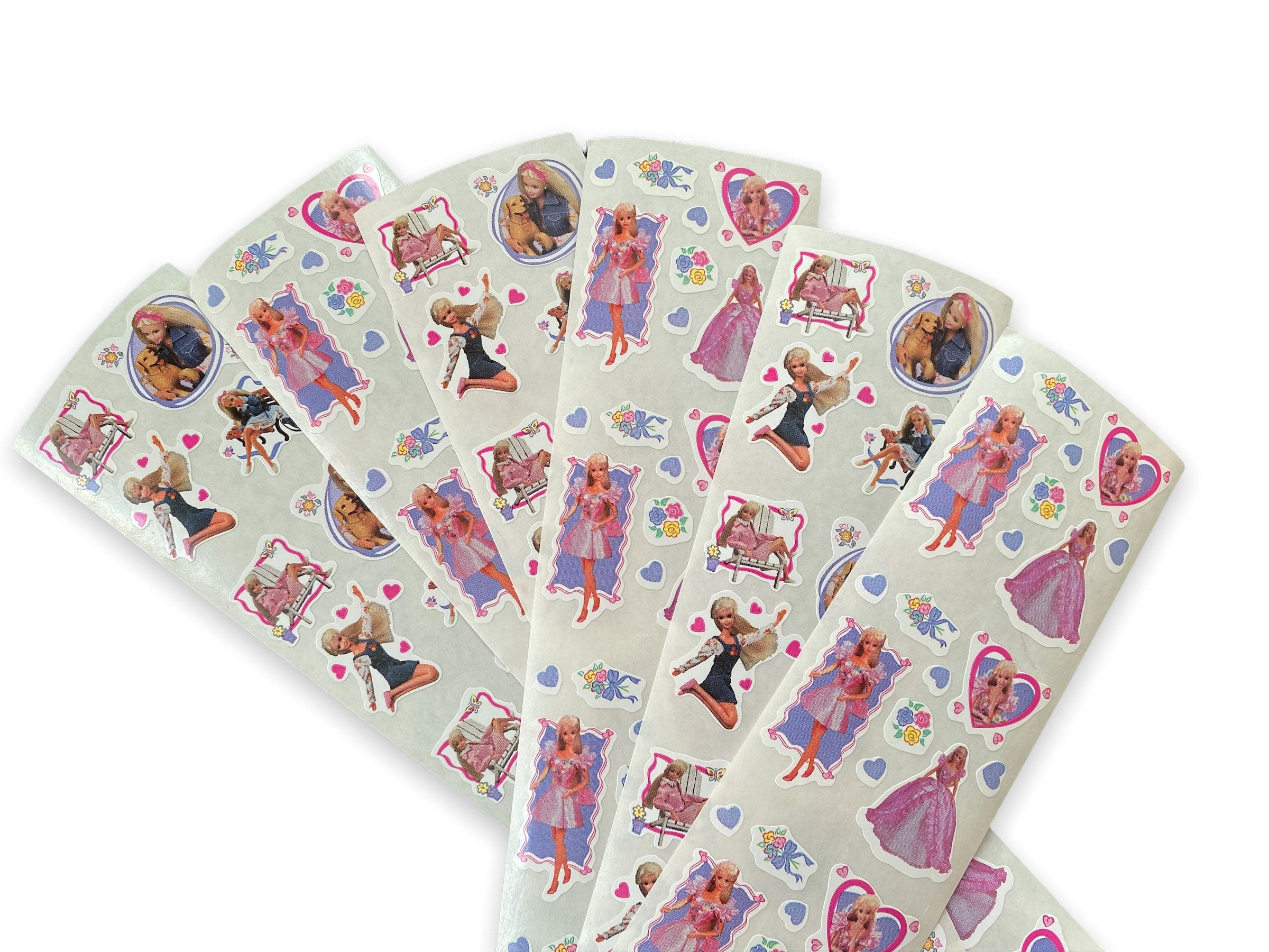 VINTAGE: Barbie Sticker Sheets Retro 90s Vintage Stickers Bright ...